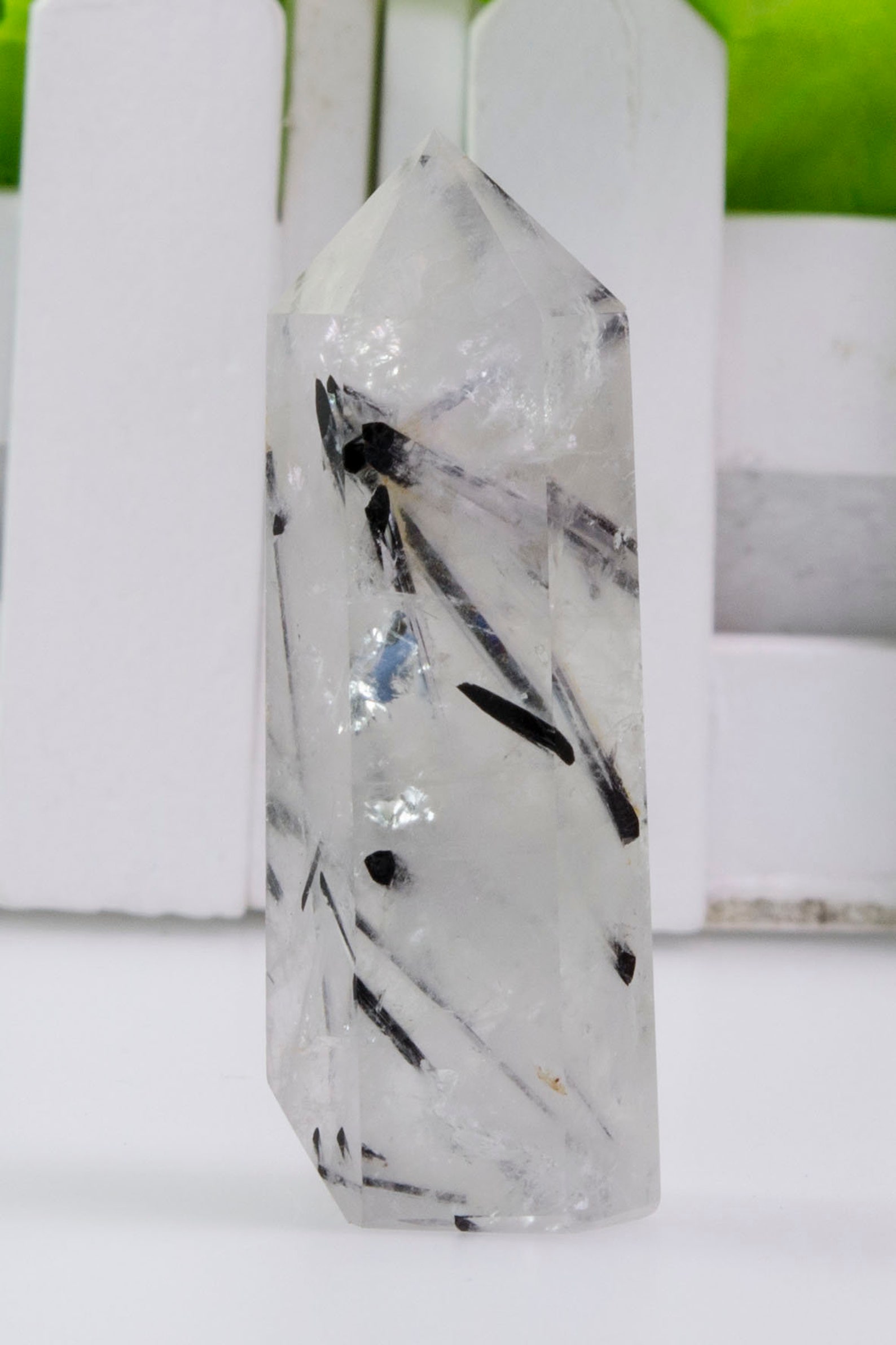 Black Tourmaline Tower Rare Beautiful Natural Crystal Polished | Etsy