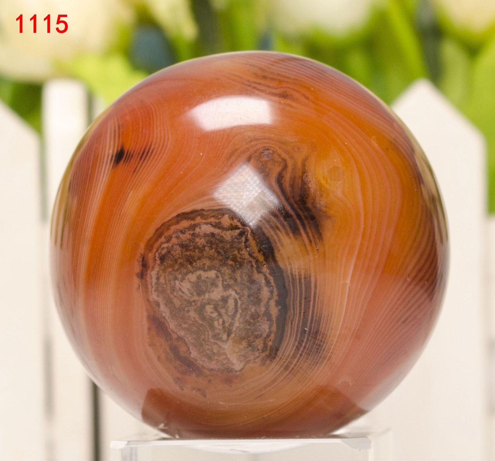 Natural Red Agate Spheresnatural Stripeshealing - Etsy