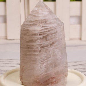 Natural Milk Phantom Quartz Point and Browness Thousand Layer Crystal ...