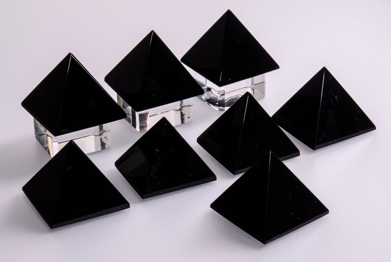 Wholesale Black Obsidian Pyramid Rare Beautiful Natural Gemstone ...