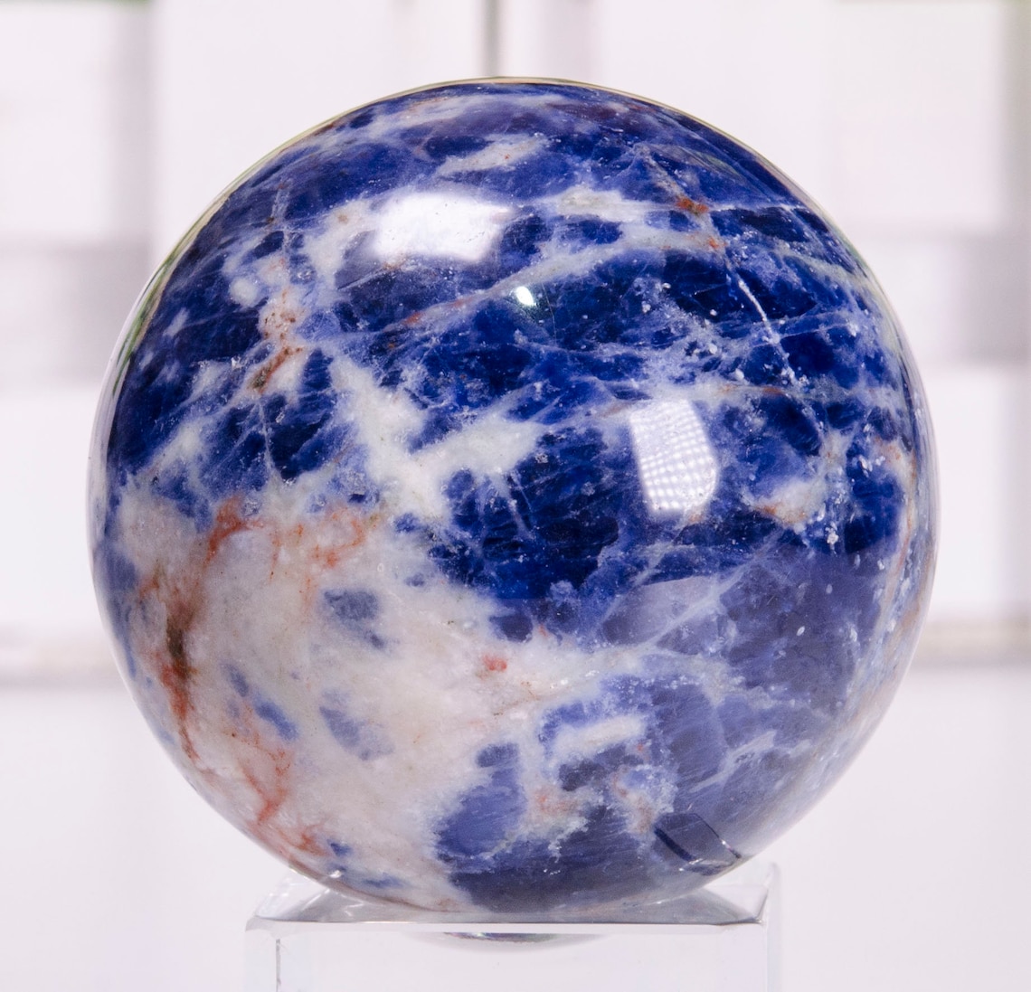 Natural Blue Sodalite Sphere Blue Sodalite Bead Blue Stone Ball ...