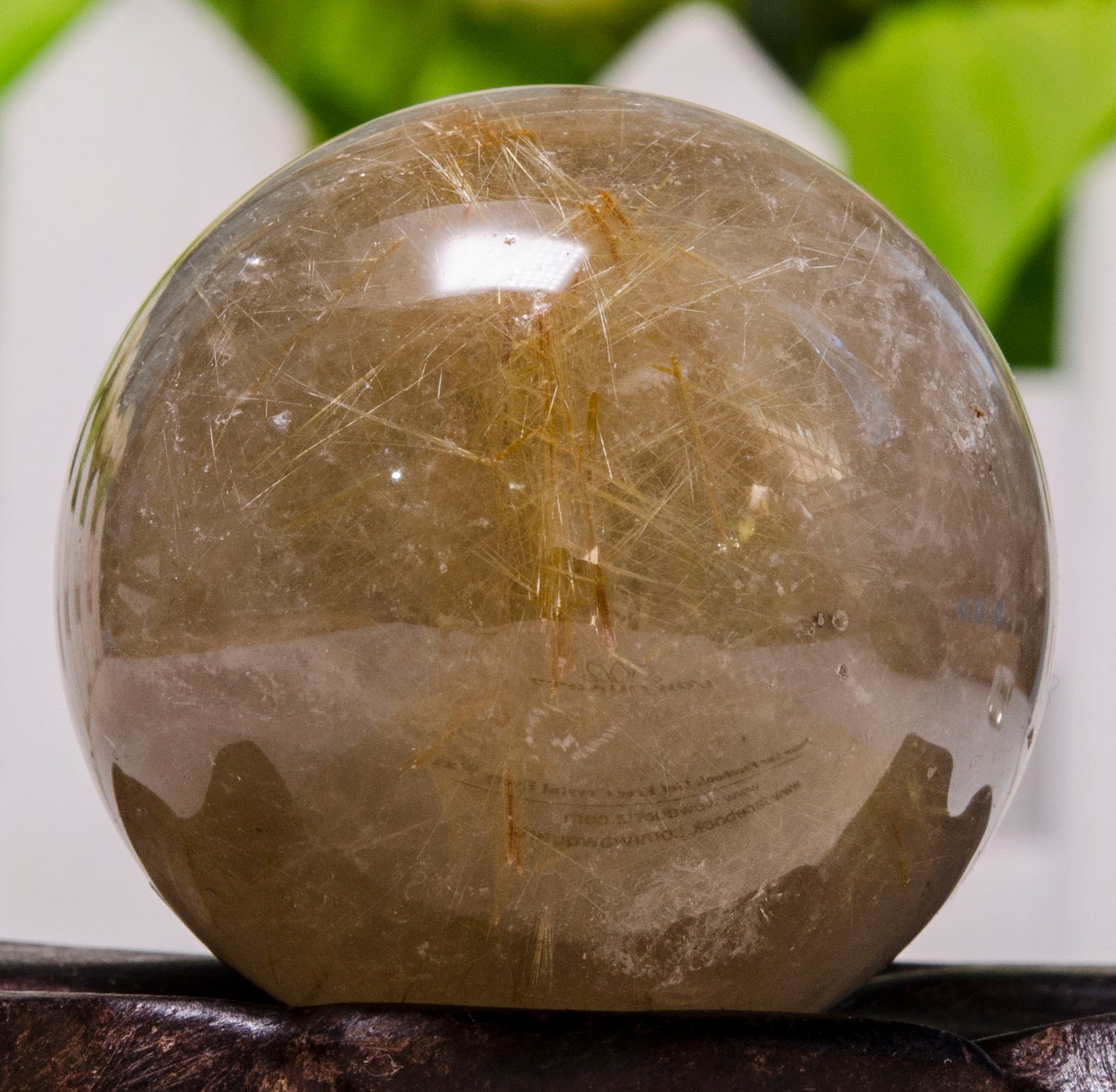 37 mm Golden Rutilated Quartz Sphere Red Rutilated Crystal | Etsy