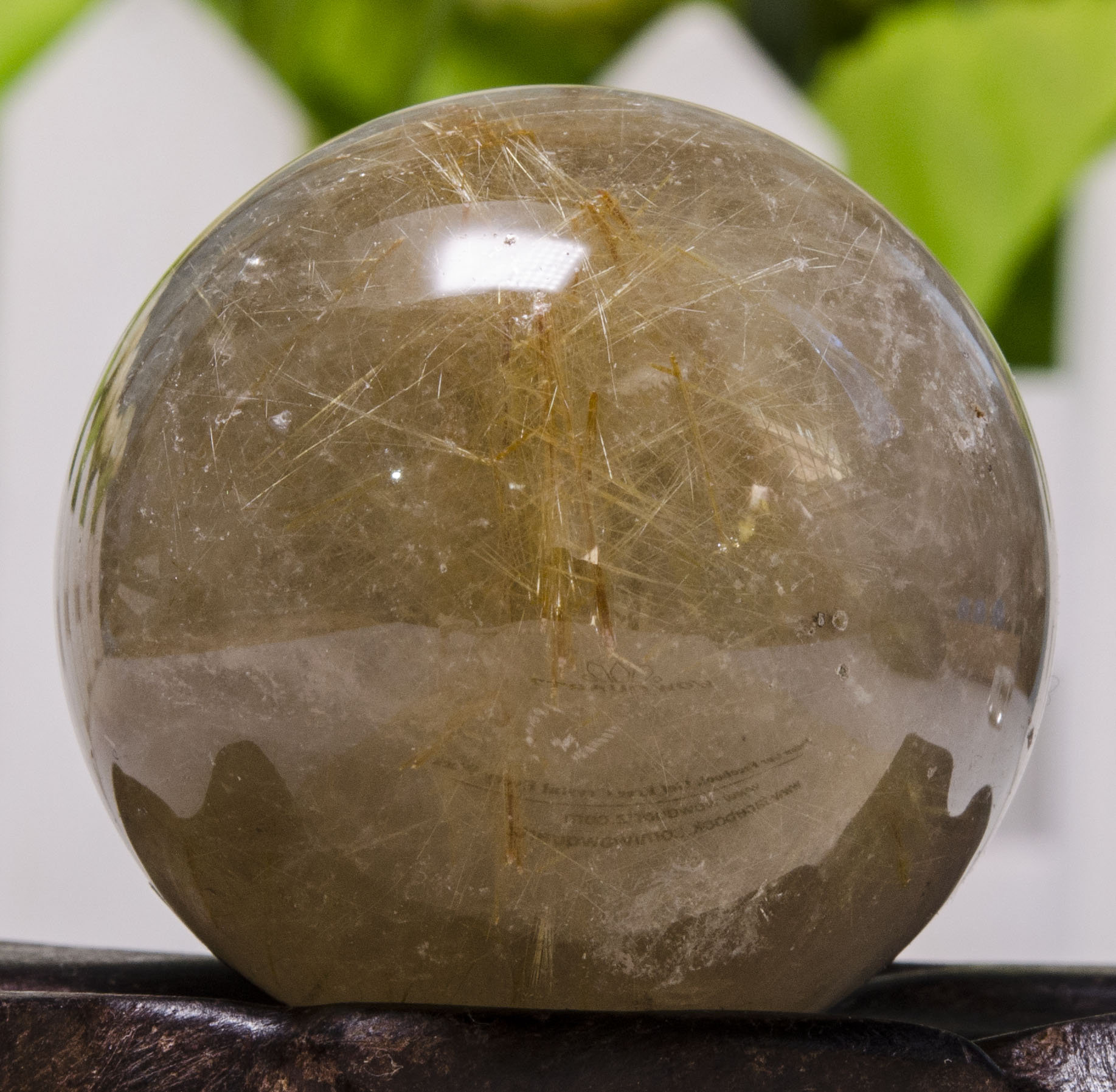 37 mm Golden Rutilated Quartz Sphere Red Rutilated Crystal | Etsy