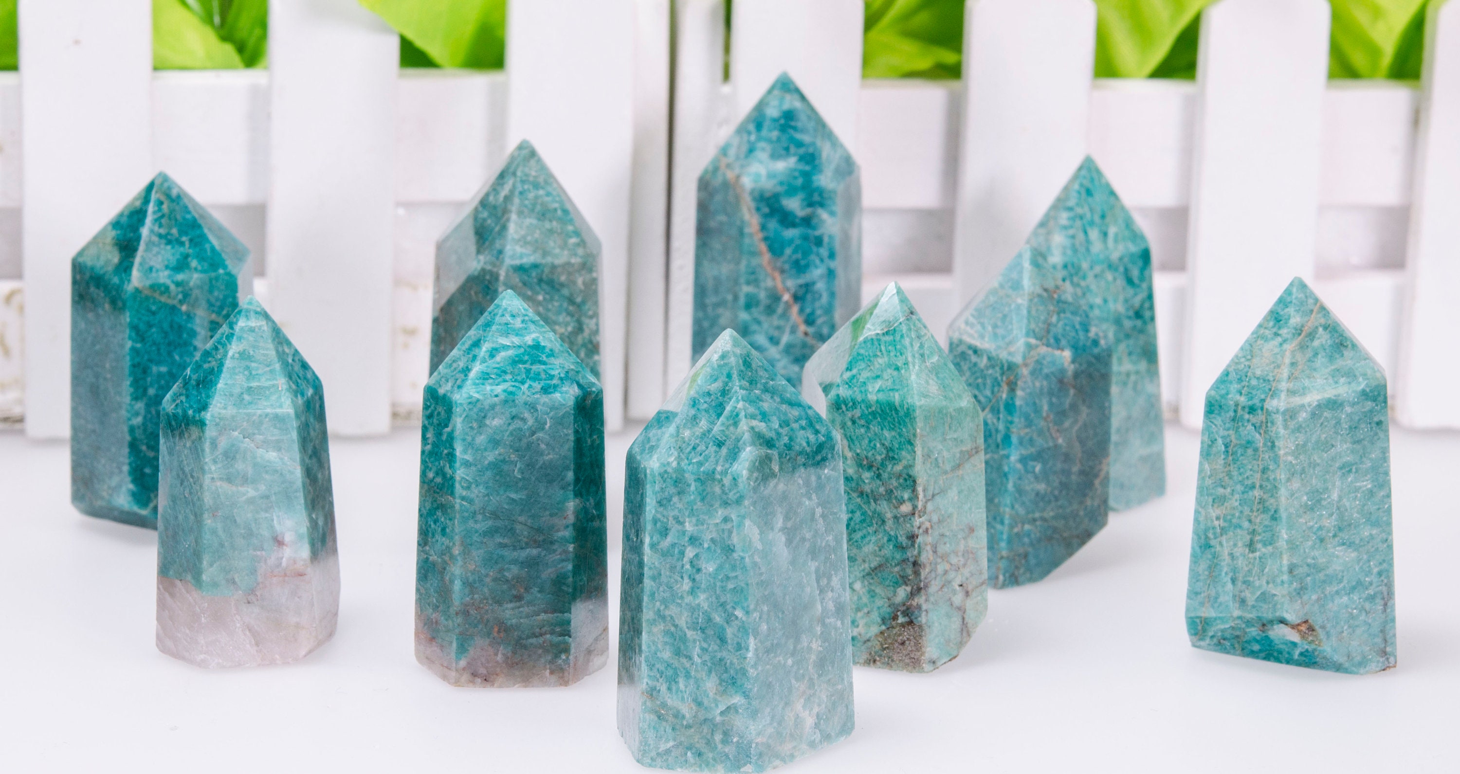 Wholesale Amazonite Tower Rare Beautiful Natural Gemstone Green Stone ...