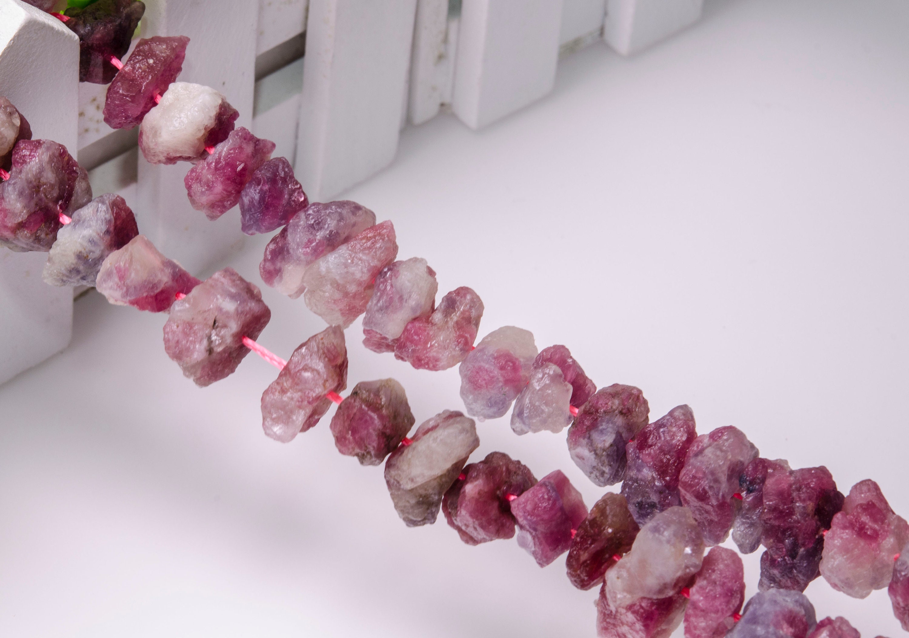 Raw Rough Natural Stone Loose Beads Center Drilled Crystal Healing ...