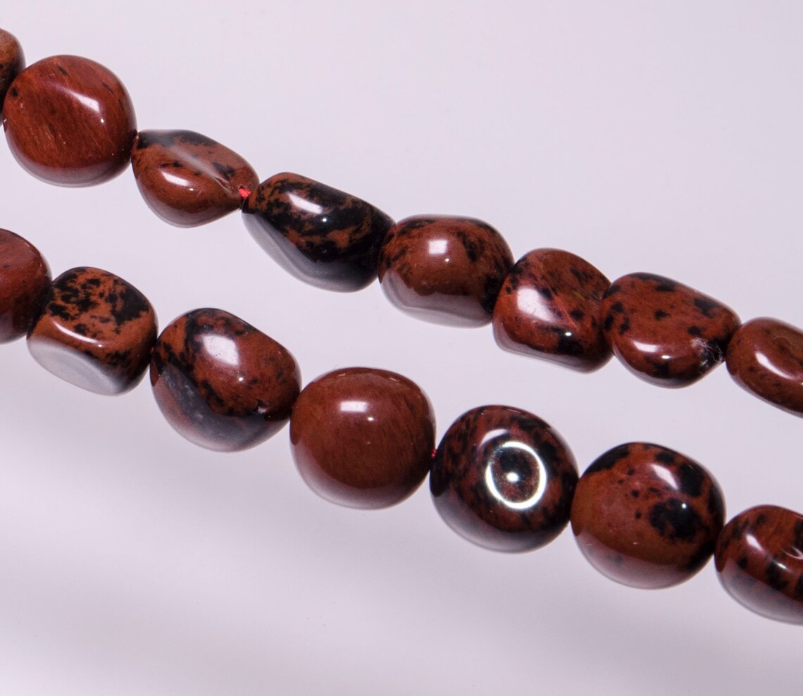 Wholesale Red Obsidian Natural Gemstone Polished Stone Beads - Etsy