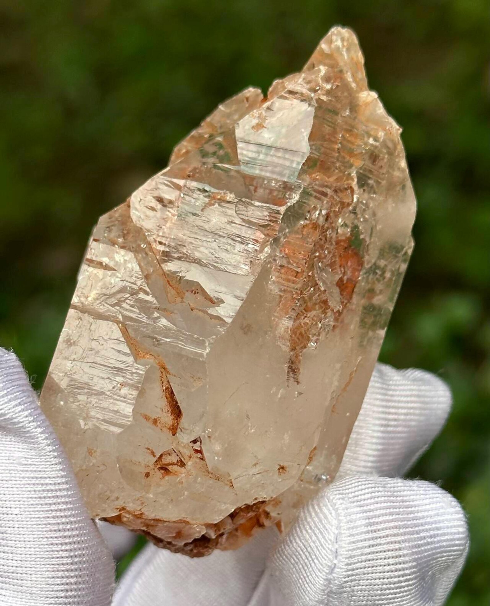 91g Pakistan Yellow Mud Skeleton Crystal/bone Crystal/fenster Quartz ...