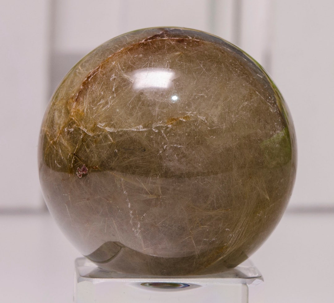 32 Mm Golden Rutilated Quartz Sphere Rutilated Crystal Ball Polished ...