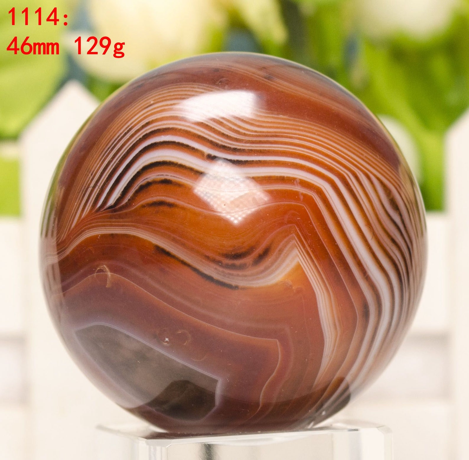 Natural Red Agate Spheresnatural Stripeshealing - Etsy