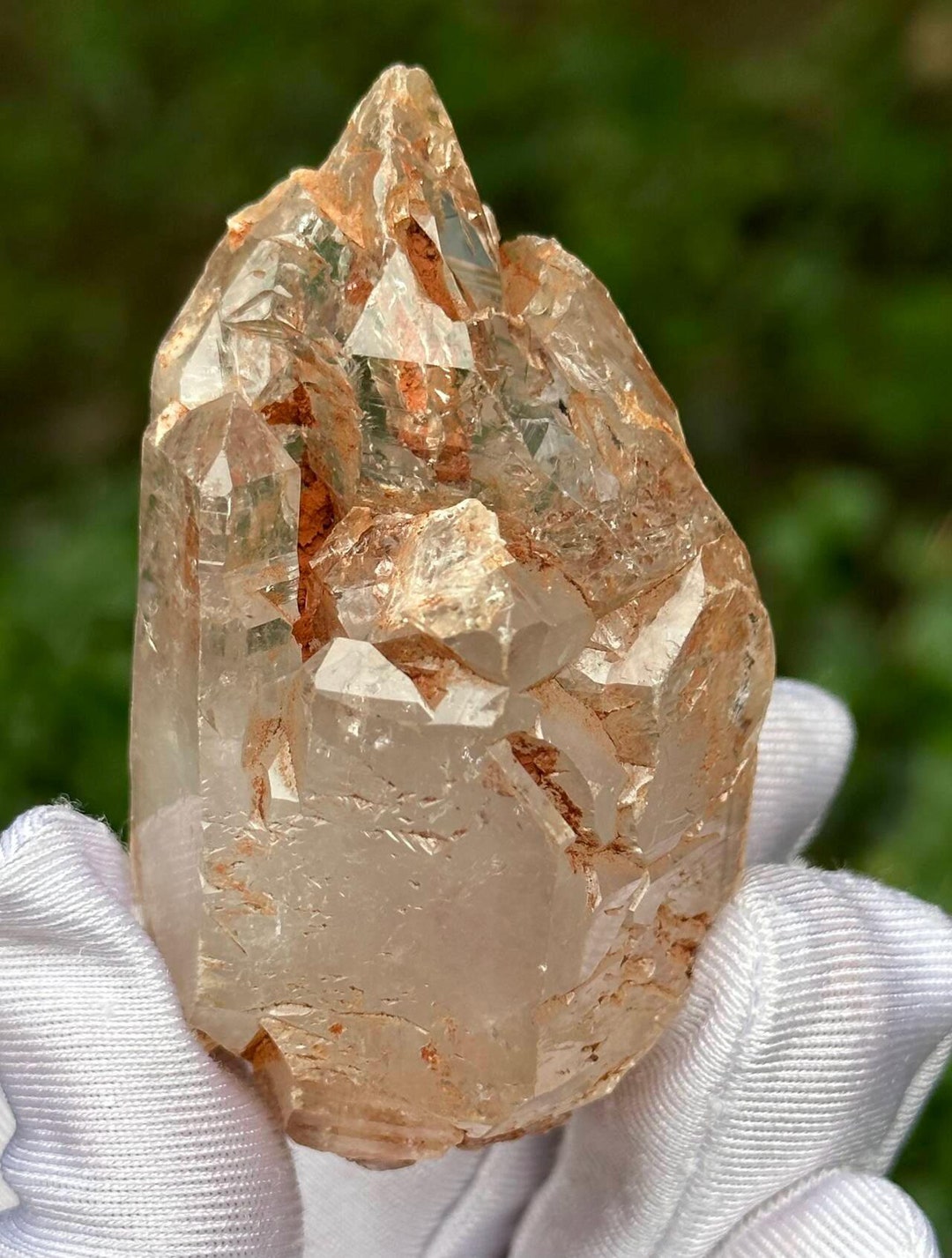 91g Pakistan Yellow Mud Skeleton Crystal/bone Crystal/fenster Quartz ...