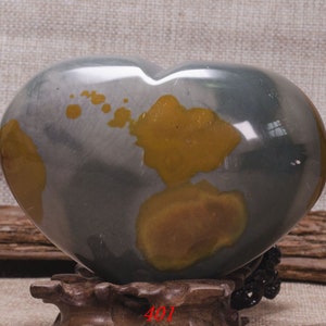 1PC Ocean Stone Heart Beautiful Natural Gemstone Love Stone Polished ...
