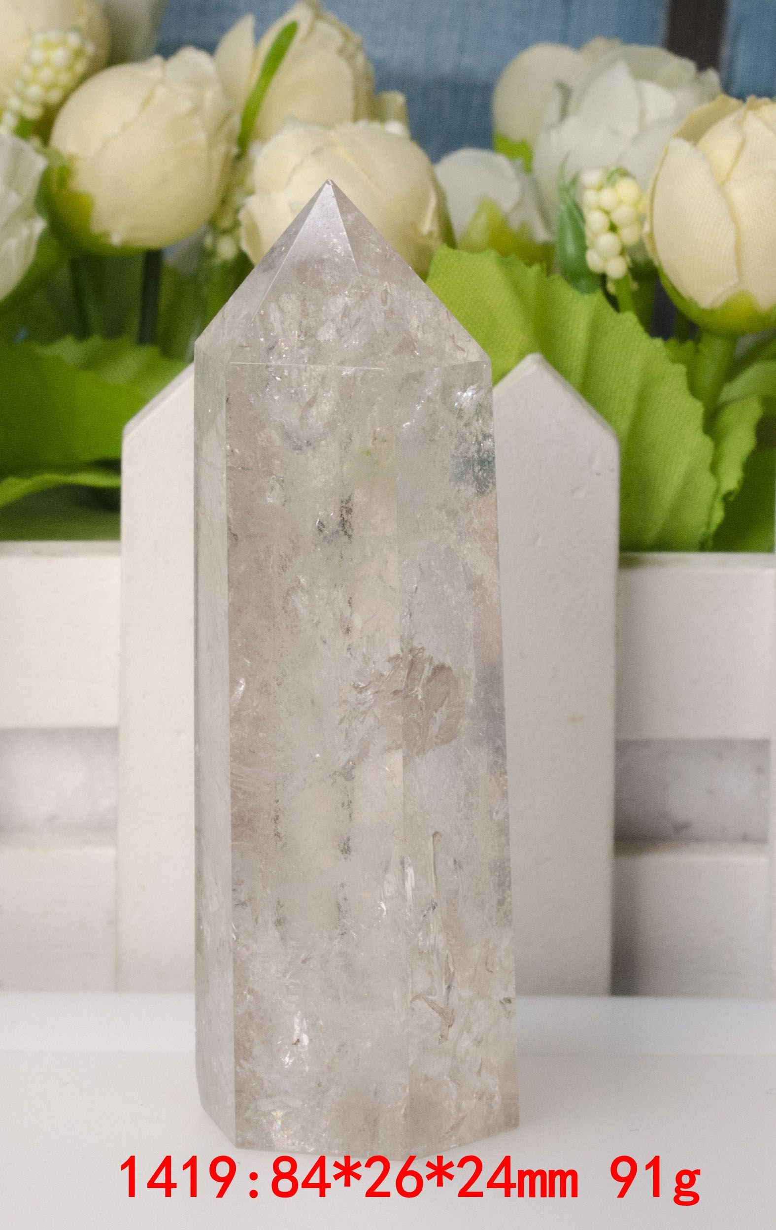 Chakra Clear Ice Quartz Towers and Obelisk Some Rainbows Low Price ...