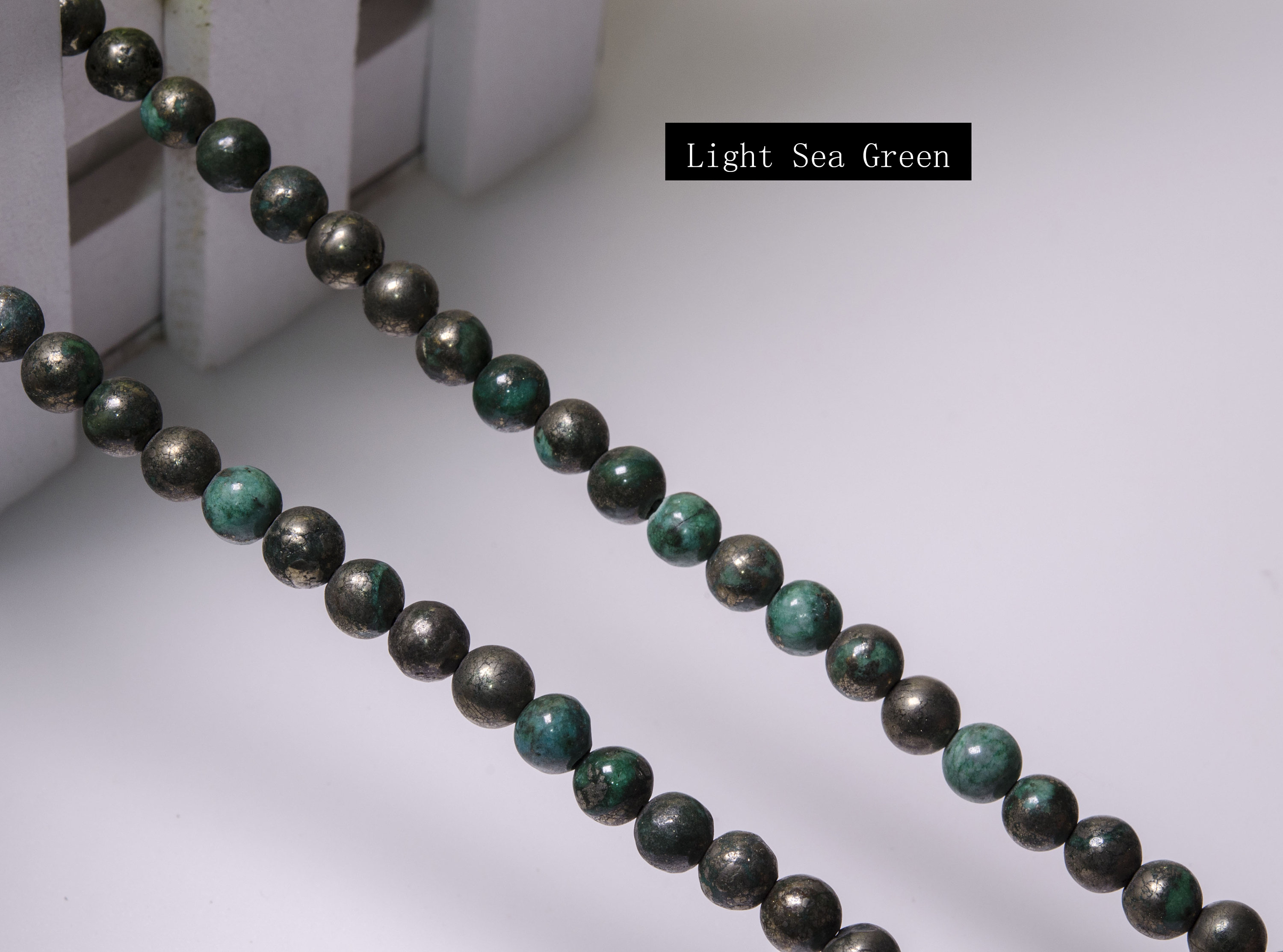 Full Strand Chalcopyrite Natural Stone Points/beads Polished Round ...