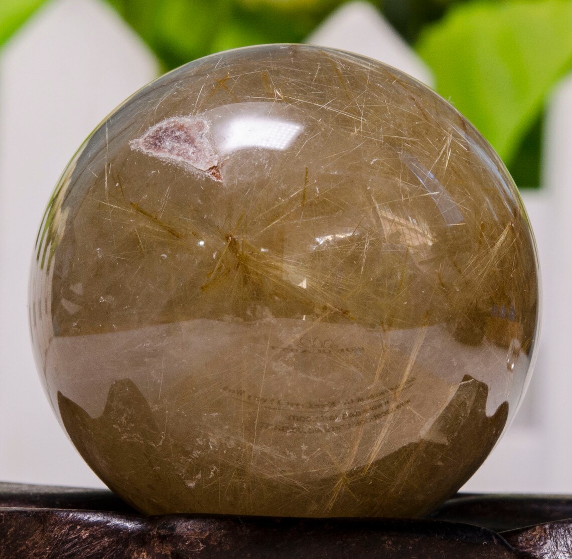37 mm Golden Rutilated Quartz Sphere Red Rutilated Crystal | Etsy