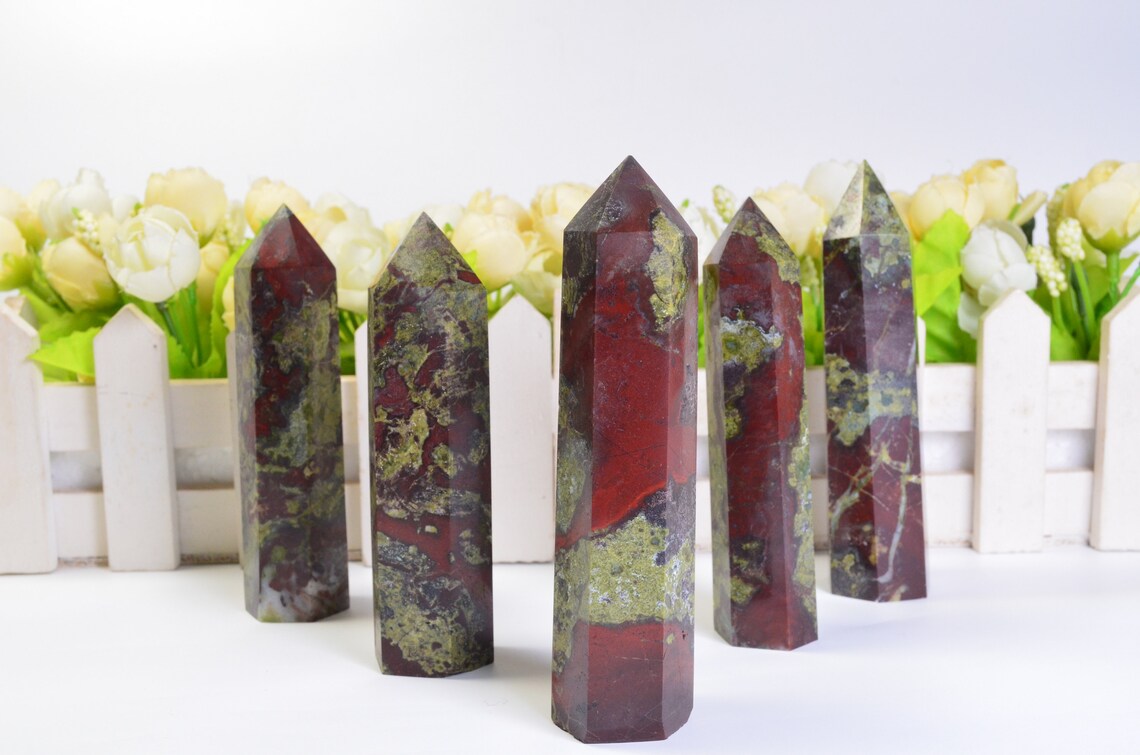 Special Offer---dragon Blood Stone Tower Natural Gemstone Obelisk Stone ...
