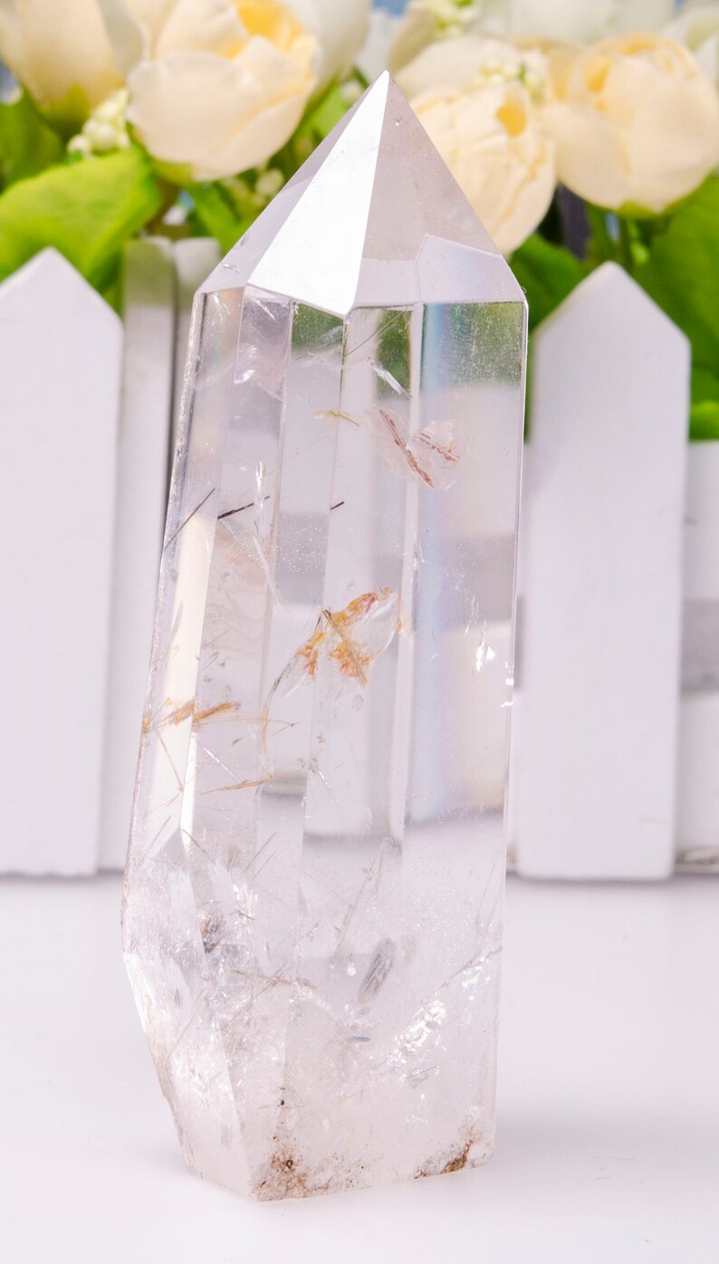 Rare Orange Phantom Crystal Tower Clear Rutilated Quartz - Etsy