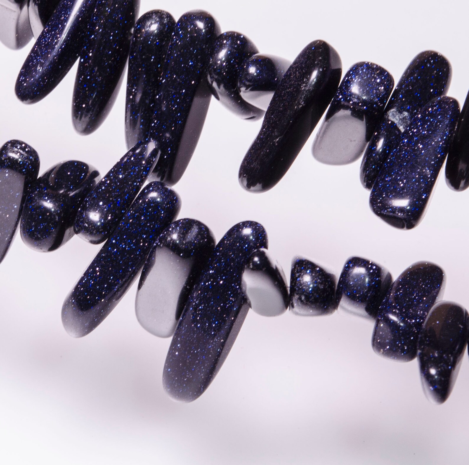 Wholesale Blue Sandstone Natural Gemstone Polished Stone Beads/sticks ...
