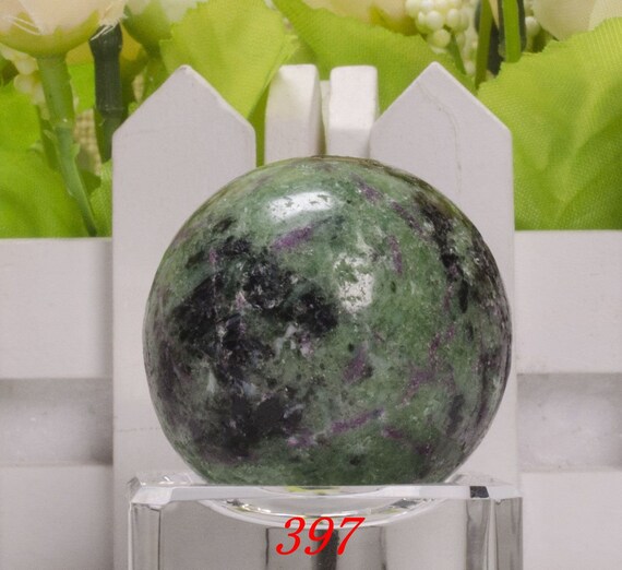 1pc Ruby in Zoisite Spheres-red and Green Crystal - Etsy