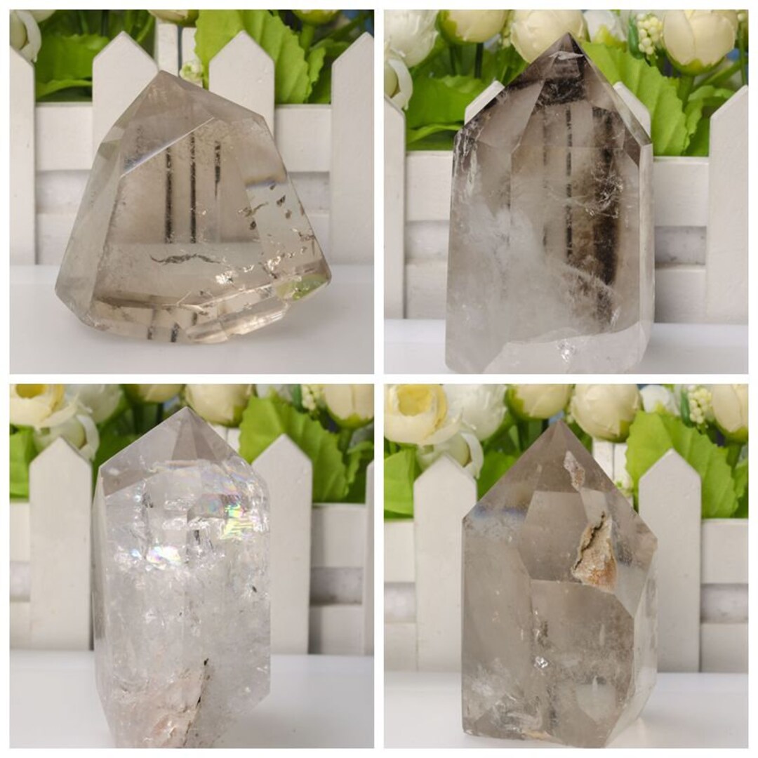 Chakra Clear Ice Quartz Towers and Obelisk Some Rainbows Low Price ...