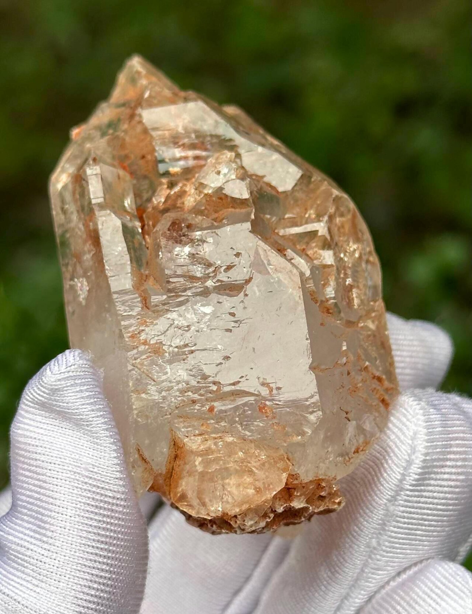 91g Pakistan Yellow Mud Skeleton Crystal/bone Crystal/fenster Quartz ...