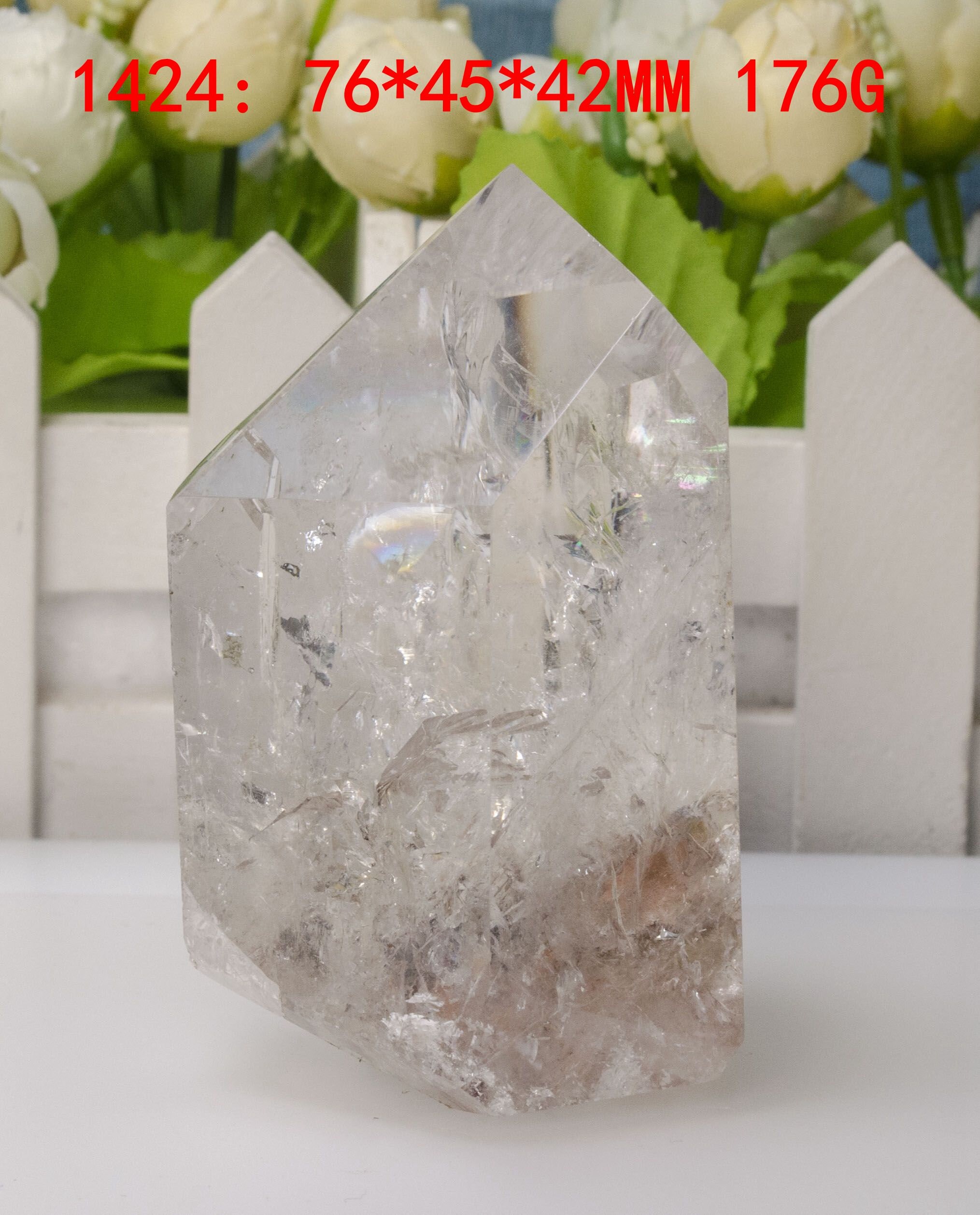 Chakra Clear Ice Quartz Towers and Obelisk Some Rainbows Low Price ...