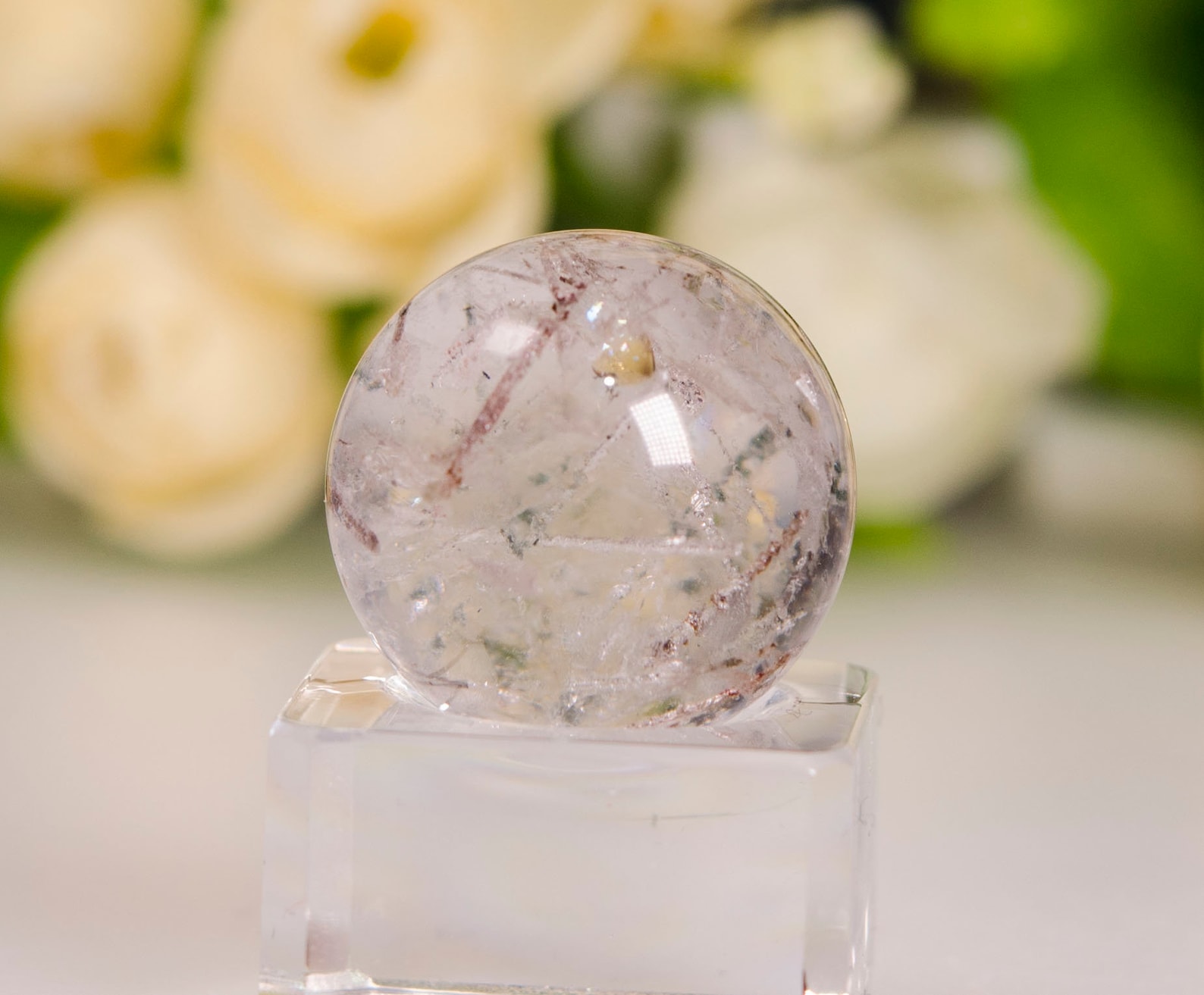 20 Mm Clear Phantom Quartz Sphere Polished Clear Garden - Etsy