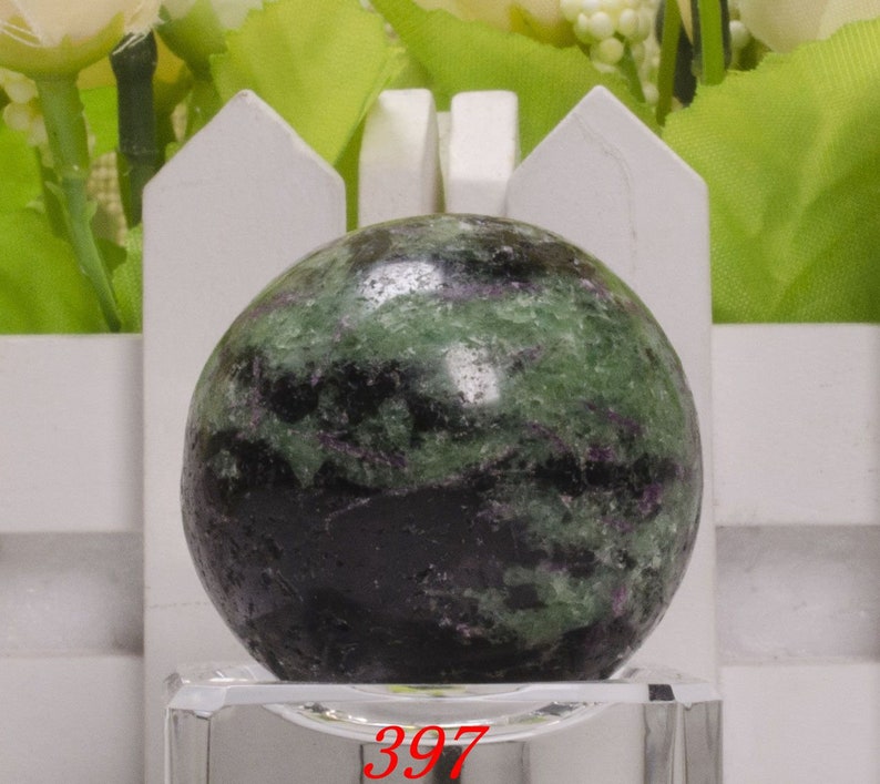 1pc Ruby in Zoisite Spheres-red and Green Crystal - Etsy