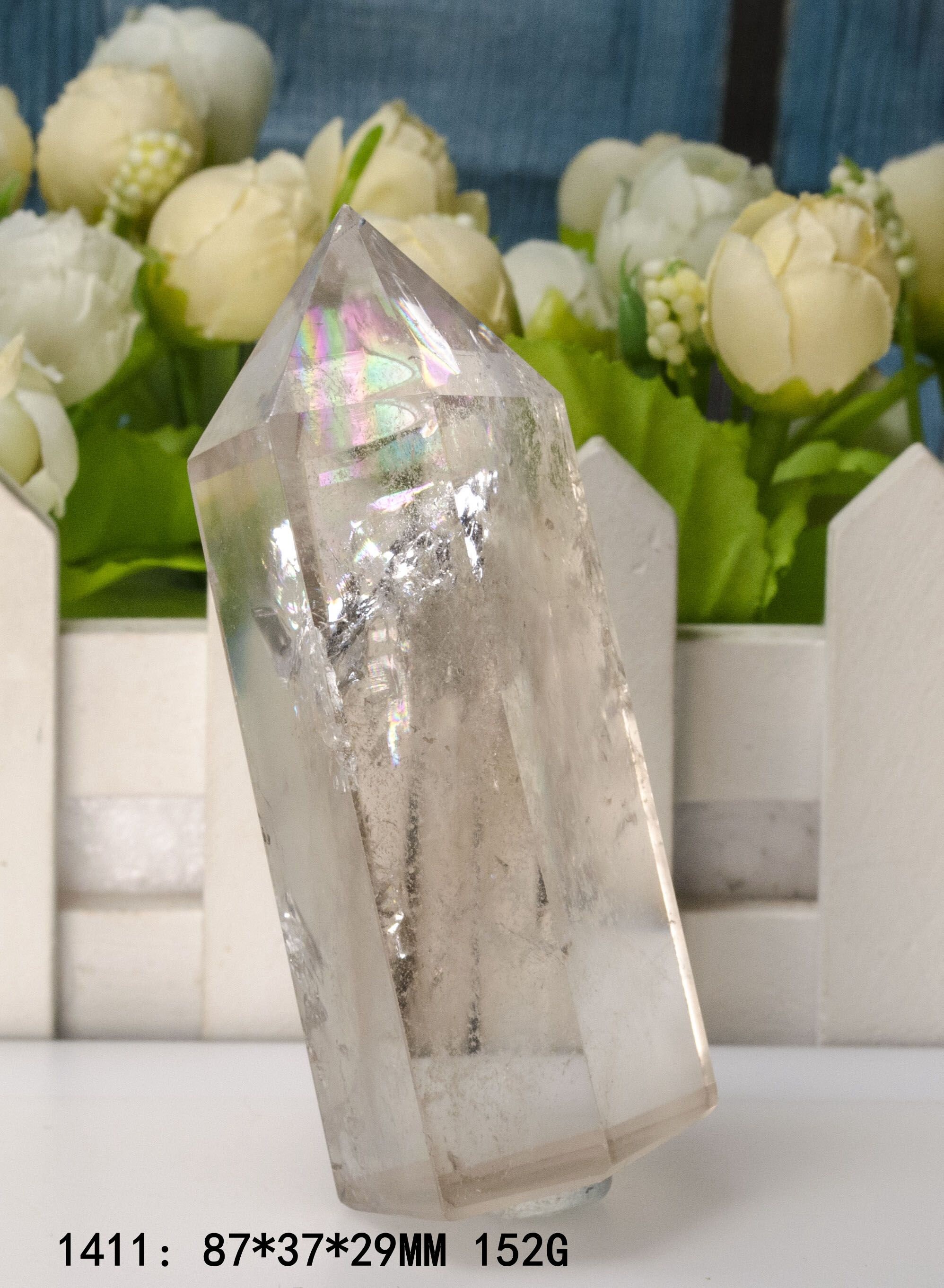 SUPER Chakra Clear Ice Quartz Towers and Obelisk Some Rainbows Low ...