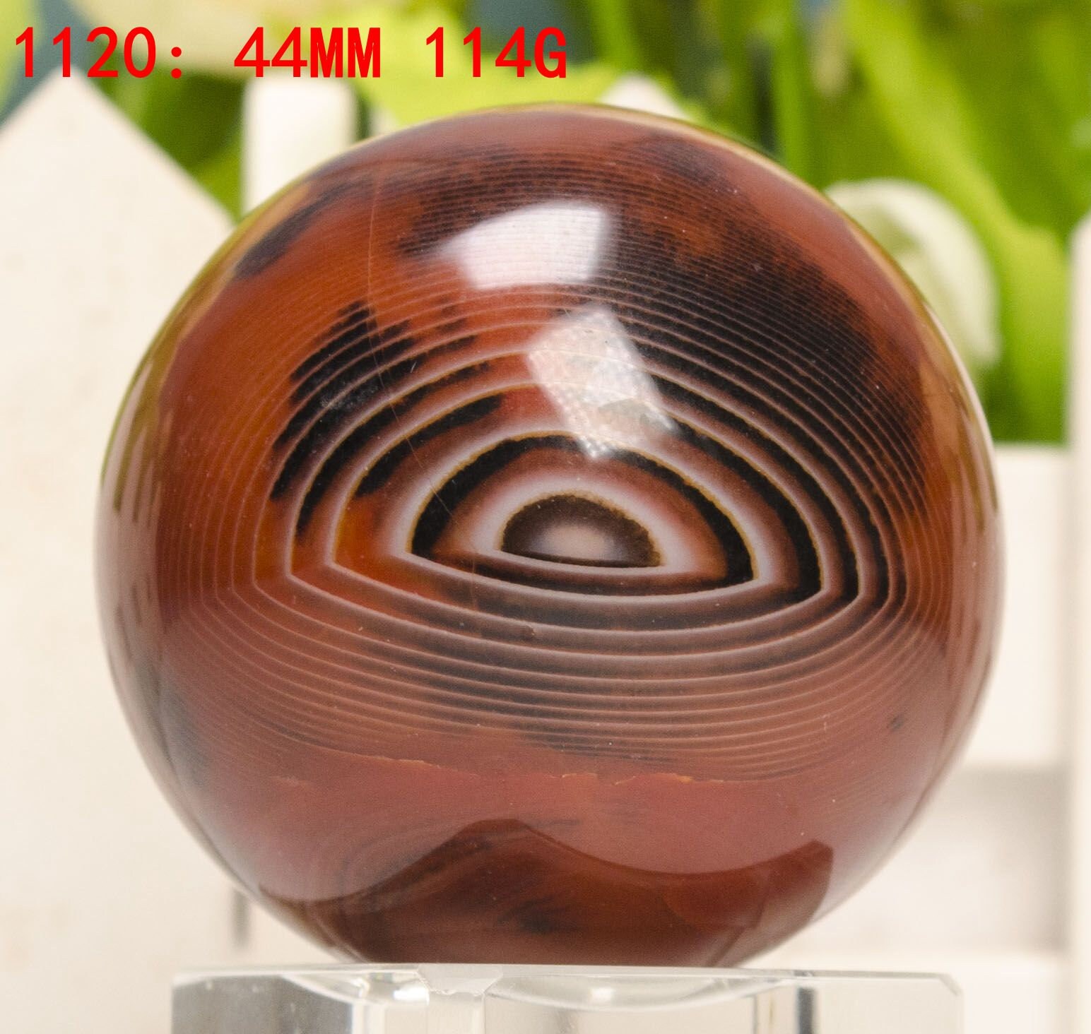 Natural Red Agate Spheresnatural Stripeshealing | Etsy