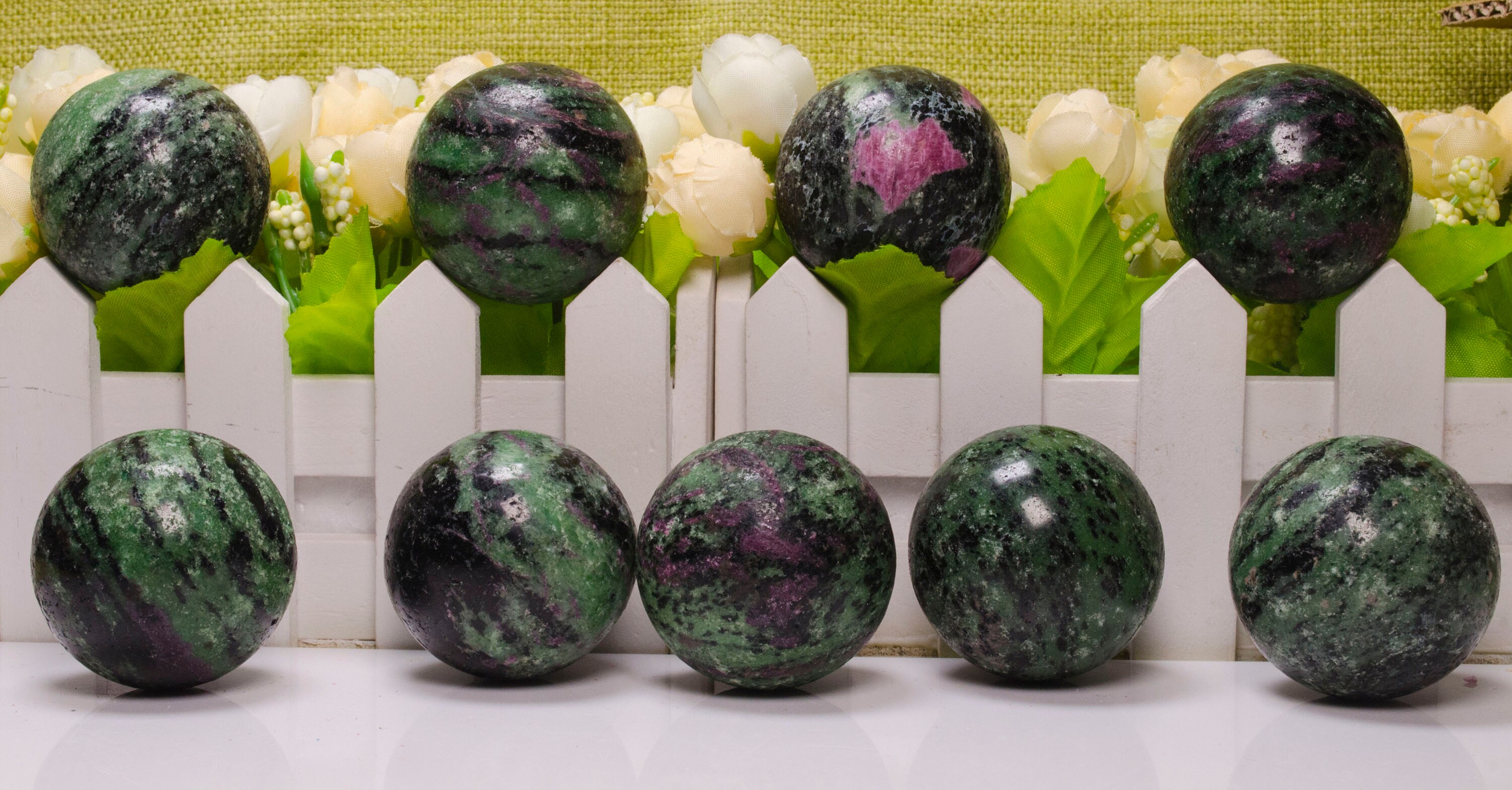 Wholesale Ruby in Zoisite Spheres-red and Green Crystal - Etsy