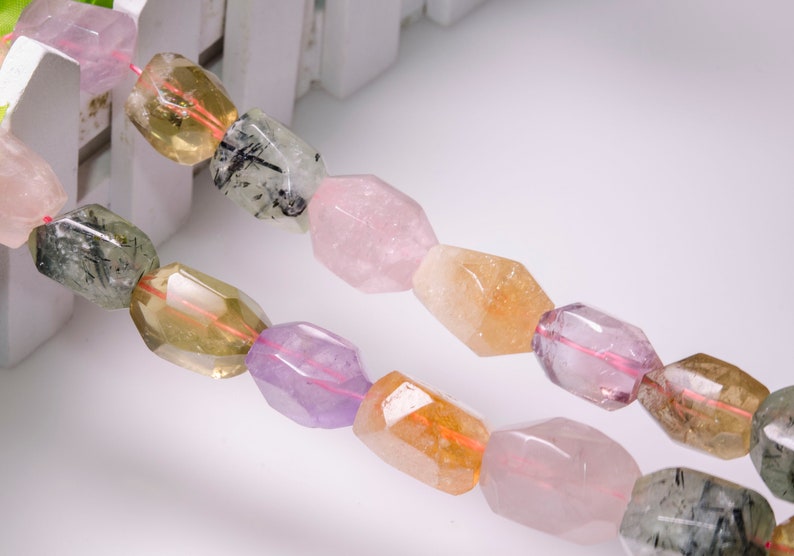 Wholesale Natural Gemstone Cuboid Faceted Nugget Beads Barrel - Etsy