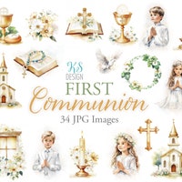 24 Holy Communion Clipart, Religious Clipart, Golden Chalice,first ...