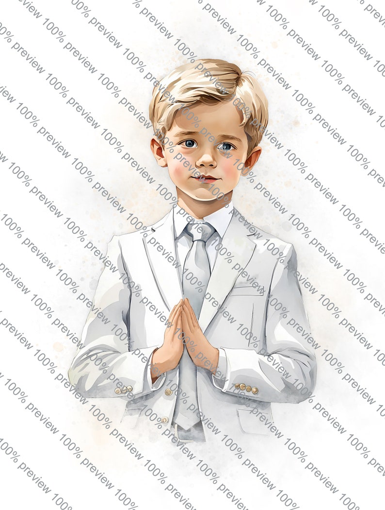 Watercolor First Communion Printable Graphics - Etsy