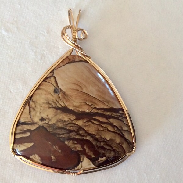Biggs Jasper Pendant - Etsy