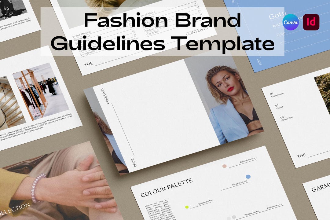 Fashion Branding | Fashion Brand Guidelines Template Editable in Canva ...