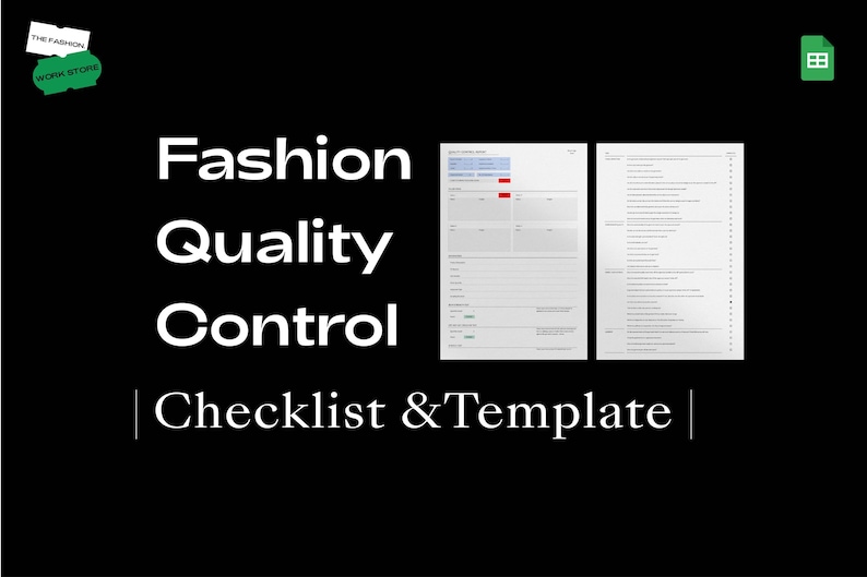 Quality Control Checklist and Template – Google Sheets Template - Etsy