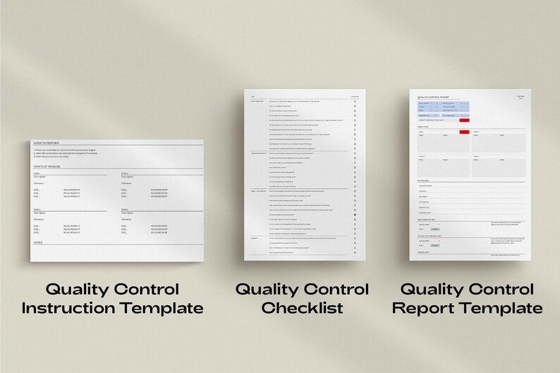Quality Control Checklist and Template Google Sheets Template - Etsy