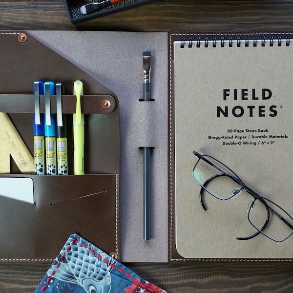 Leather Note Pad 6x9 - Etsy