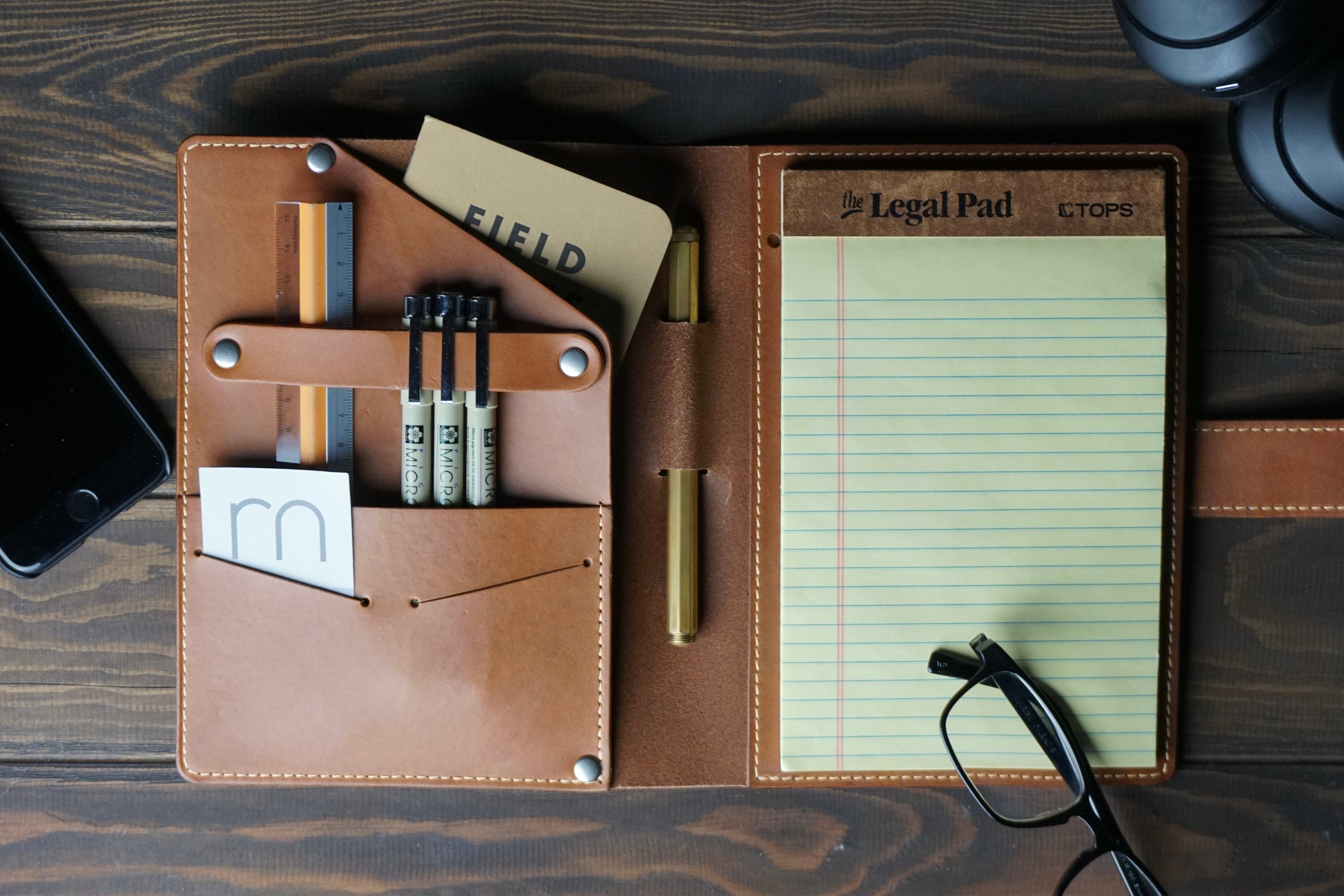 Personalized Leather Legal Pad Holder