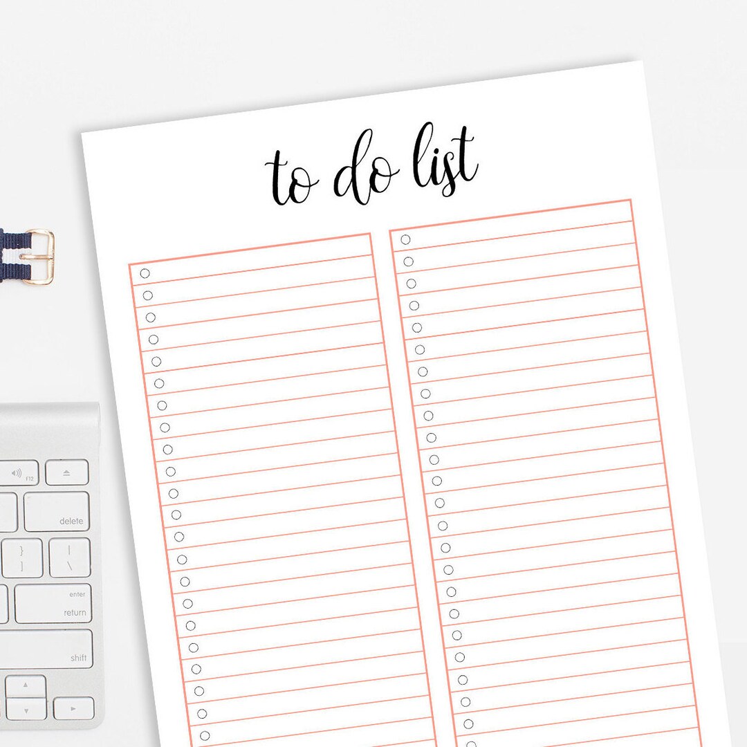 To Do List Planner Page - Instant Download Printable, A4 8.5x11 - To-do ...