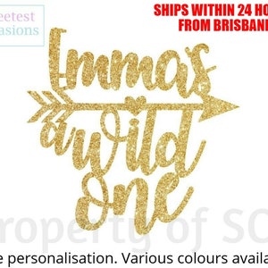 1ST Birthday WILD ONE ARROW Cake Topper Any Occasion Glitter Metallic ...