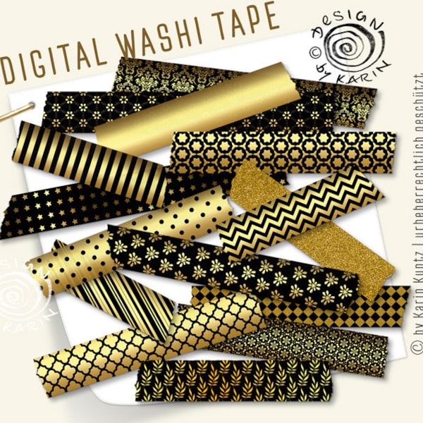 Black Washi Tape - Etsy
