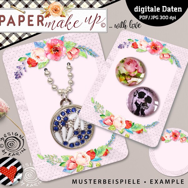 Button Display Card Template - Etsy
