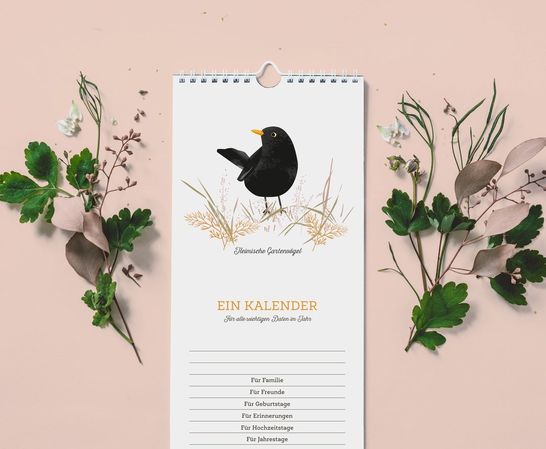 Birthday Calendar - Birds - Etsy