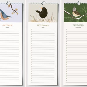 Birthday Calendar - Birds - Etsy