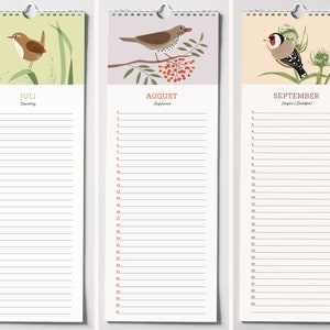 Birthday Calendar - Birds - Etsy