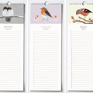Birthday Calendar - Birds - Etsy