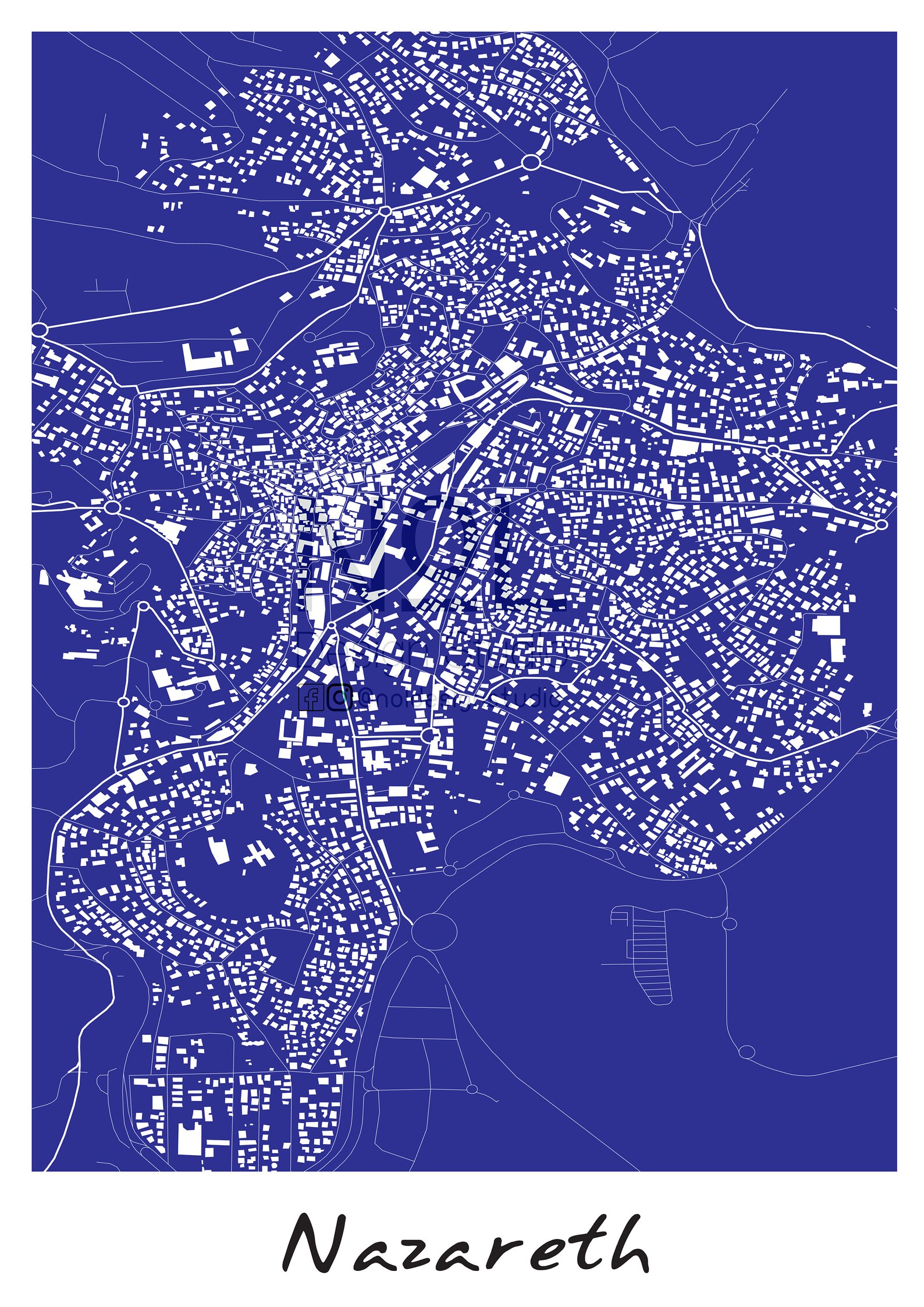 Nazareth Map Poster Nazareth Poster Nazareth Map - Etsy