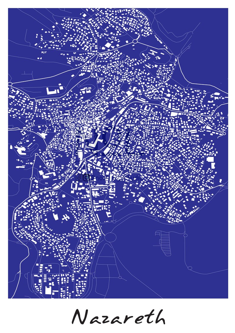 Nazareth Map Poster Nazareth Poster Nazareth Map - Etsy