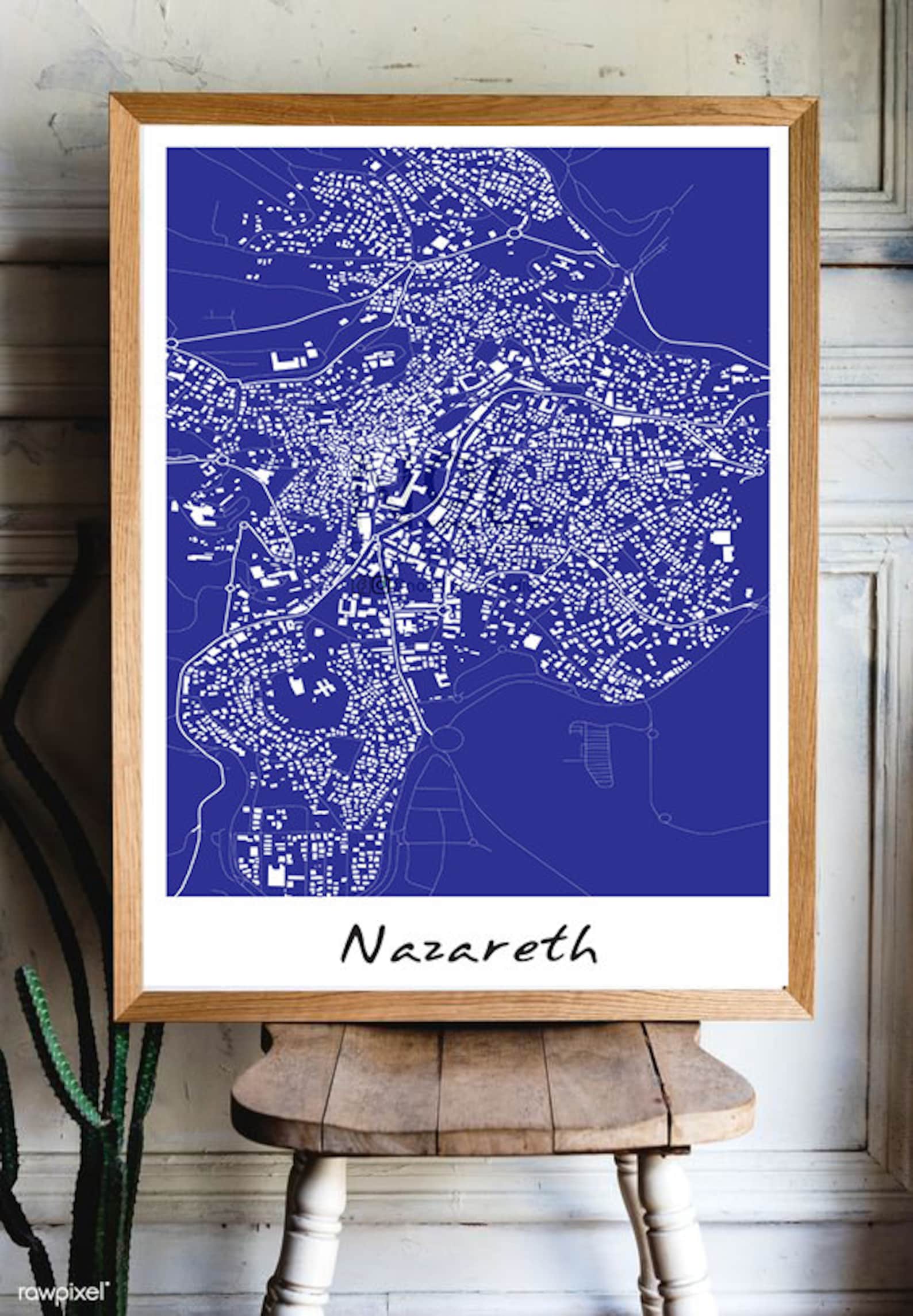 Nazareth Map Poster Nazareth Poster Nazareth Map - Etsy